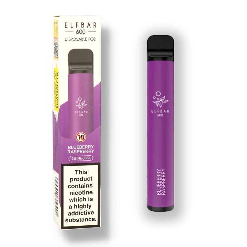 Elf Bar 600 Blueberry Raspberry Disposable Vape 20mg | Same Day Grocery ...