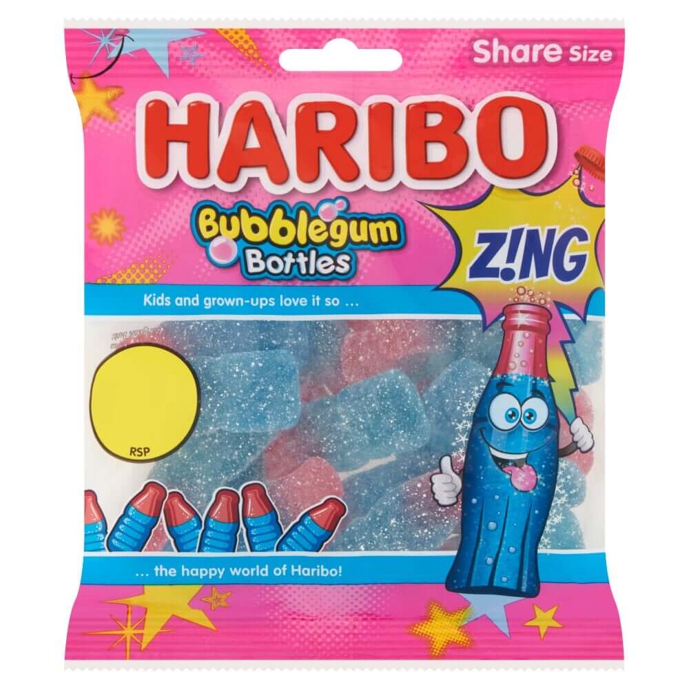 Haribo Bubblegum Bottles 160g | Same Day Grocery Delivery - Lambeth