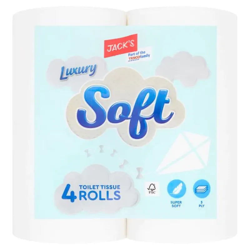 Jack's Luxury Soft Toilet Tissue 4 Rolls | Same Day Grocery Delivery ...