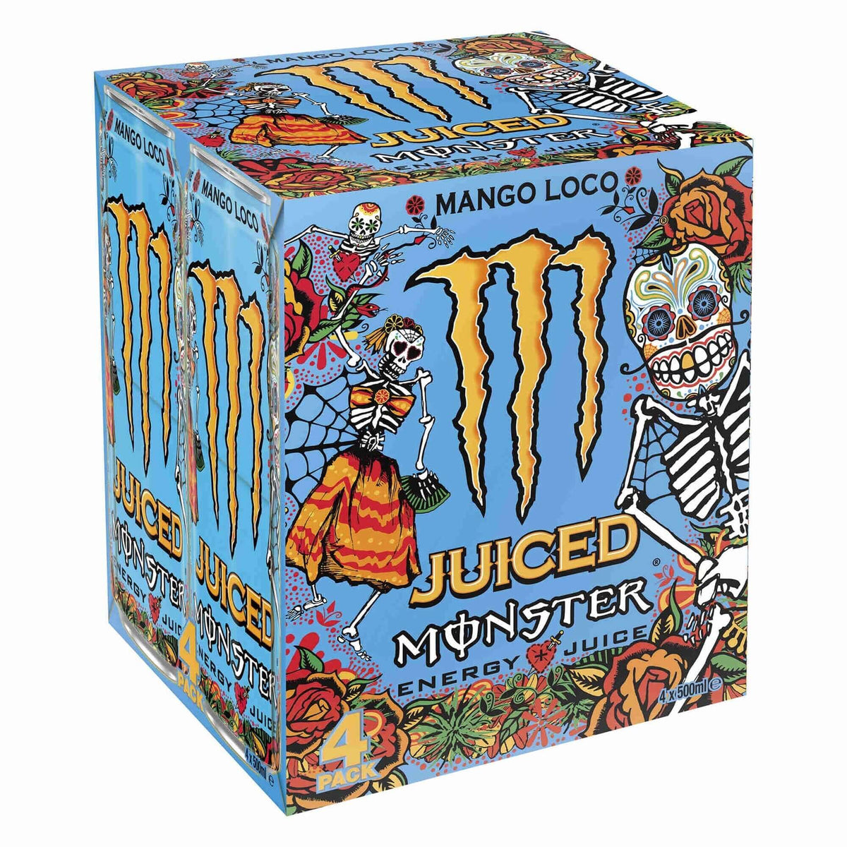 Monster Mango Loco Energy Drink 4 x 500ml | Same Day Grocery Delivery ...