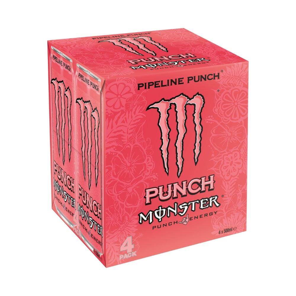 Monster Pipeline Punch Energy Drink 4 x 500ml | Same Day Grocery ...
