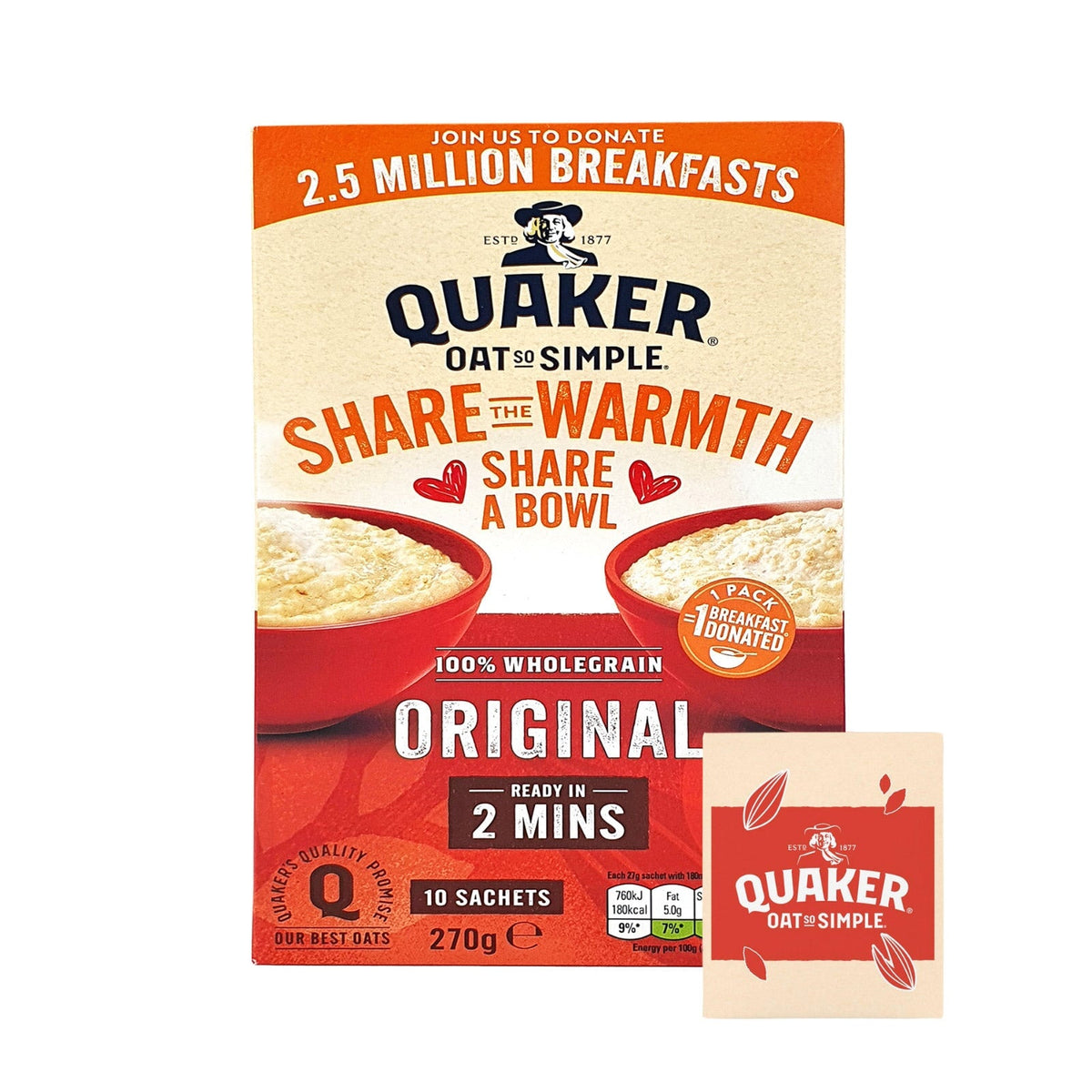 Quaker Oat So Simple Original Porridge Sachets 10 x 27g | Same Day ...